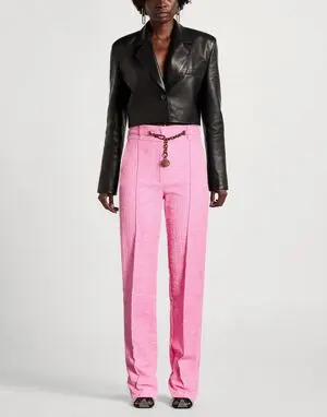 Elisabetta Franchi Cotton Blend Jacquard Belted Pants