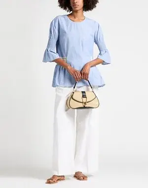 TRUSSARDI Woven Top With Appliqués And Embroidery