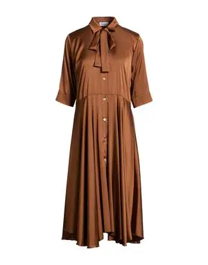 HOPPER Midi Shirt Dress - Brown