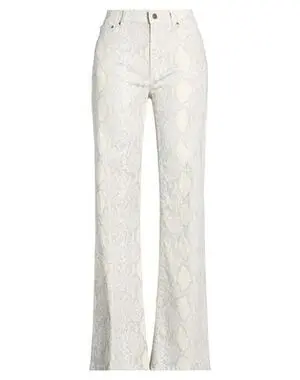 DOUUOD Flared Snakeskin-print Pants