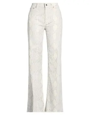 DOUUOD Flared Snakeskin-print Pants