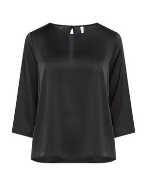 Imperial Satin Top With Cutout Detail - Black