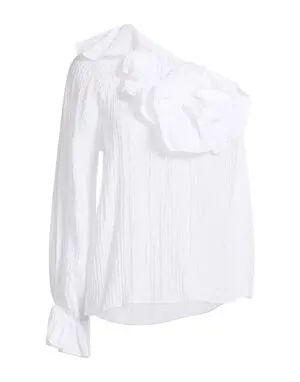 HAVEONE One-shoulder Seersucker Top