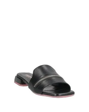 LORENZO MARI Leather Slide Sandals