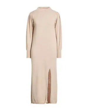REBEL QUEEN BY LIU •JO Midi Knit Dress - Beige
