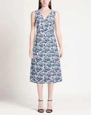 VICARIO CINQUE Flared Two-tone Midi Dress