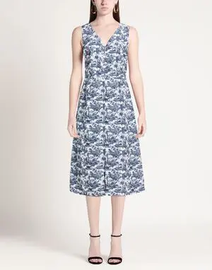 VICARIO CINQUE Flared Two-tone Midi Dress