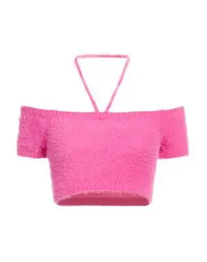 REBEL QUEEN BY LIU •JO Knit Crop Top - Pink