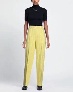 SKILLS & GENES Cotton Gingham High-waisted Straight-leg Pants