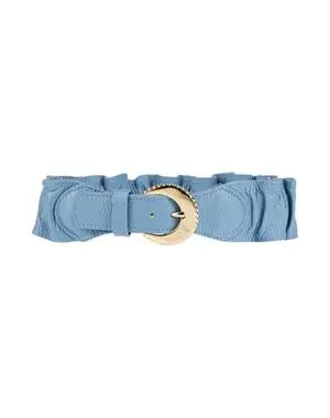 REBEL QUEEN BY LIU •JO Leather Corset Belt - Light Blue