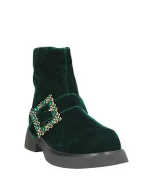 TOSCA BLU Velvet Ankle Boots With Appliqués