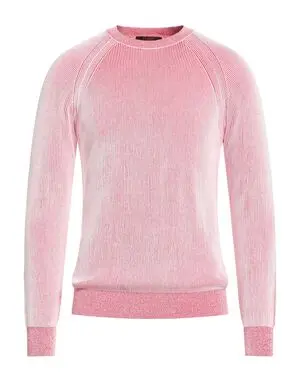 MOORER Cotton Ribbed Knit Crewneck Sweater
