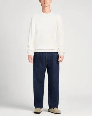 LIU •JO MAN Crewneck Cashmere Silk Sweater - White
