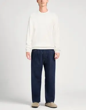 LIU •JO MAN Crewneck Cashmere Silk Sweater - White