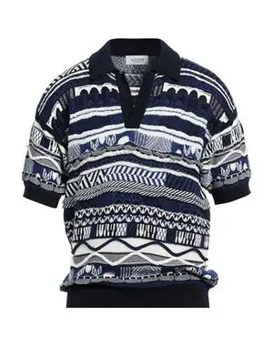 LANEUS Jacquard-knit V-neck Top