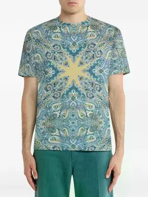 Etro Paisley-print T-shirt - Blue