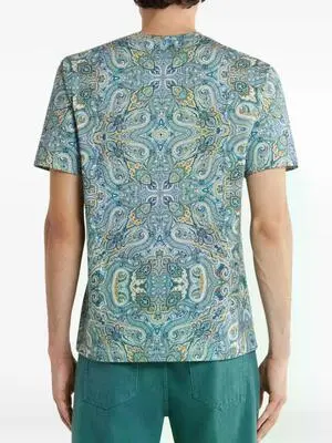 Etro Paisley-print T-shirt - Blue