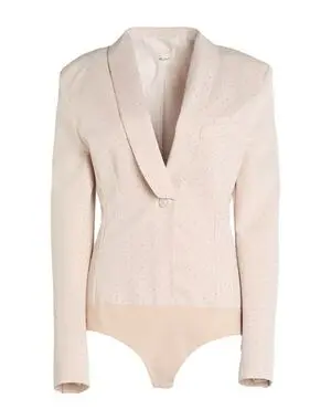 VICOLO Twill Bodysuit With Appliqués - Cream