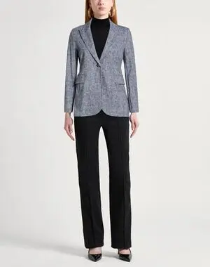 CIRCOLO 1901 Single-breasted Cotton Elastane Blazer - Navy