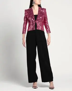 W LES FEMMES BY BABYLON Cropped Sequined Blazer