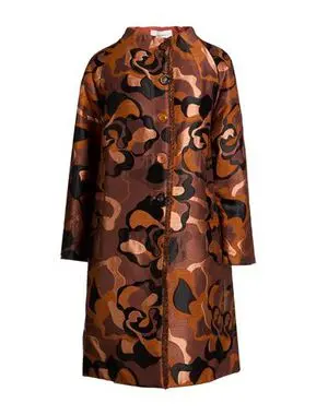 Malìparmi Single-breasted Floral Print Jacquard Coat
