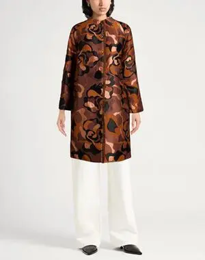 Malìparmi Single-breasted Floral Print Jacquard Coat
