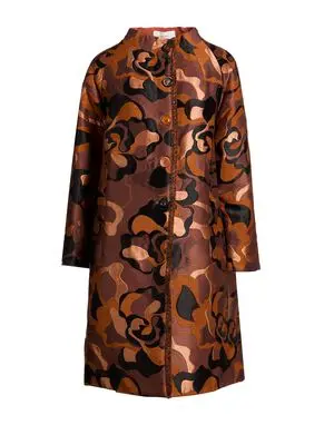 Malìparmi Single-breasted Floral Print Jacquard Coat