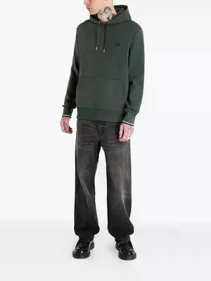 Fred Perry Embroidered Logo Hoodie - Green