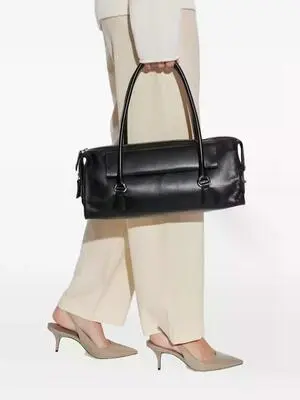 IRO PARIS Ring-detail Leather Tote Bag - Black