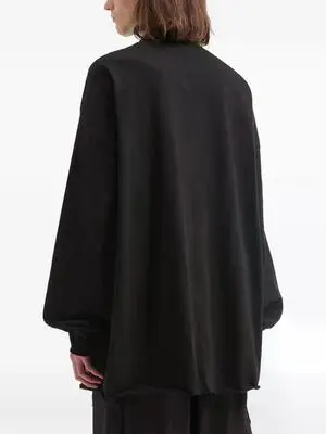 Rick Owens Long Sleeve Crewneck Sweatshirt - Black