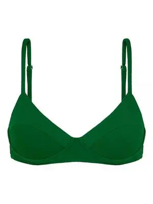 LENNY NIEMEYER Ribbed Triangle Bikini Top - Green