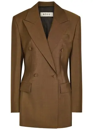 RÓHE Double-breasted Wool And Mohair-blend Blazer
