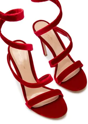 GIANVITO ROSSI Opera 105 Velvet Sandals