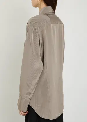 RÓHE Open Sleeve Striped Woven Shirt