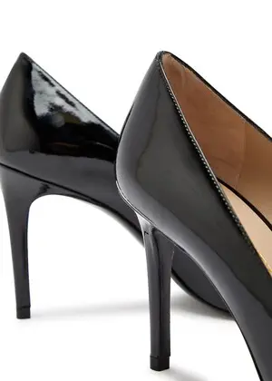 STUART WEITZMAN Patent Leather Pointed Toe Pumps - Black