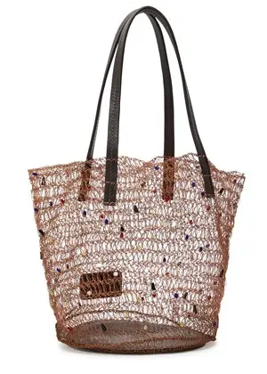Staud Jewel Embellished Wire Bucket Bag