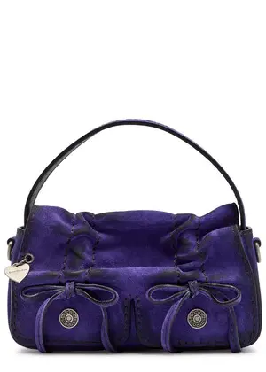 Acne Studios Multipocket Micro Distressed Suede Top Handle Bag
