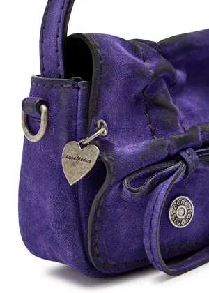Acne Studios Multipocket Micro Distressed Suede Top Handle Bag
