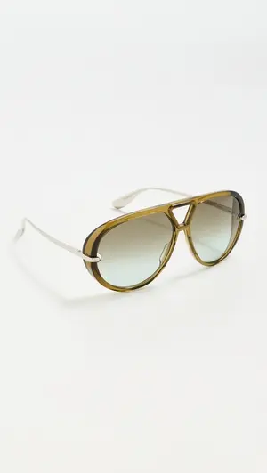 Bottega Veneta Aviator Frame Sunglasses