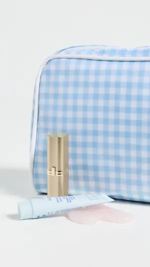 WEEZIE Small Gingham Toiletry Bag
