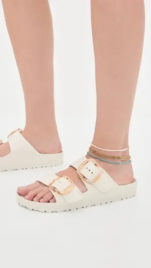 BIRKENSTOCK Arizona Eva Big Buckle Sandals - Eggshell