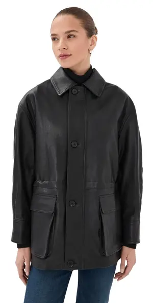 ARMA Maeve Vegetal Leather Jacket - Black
