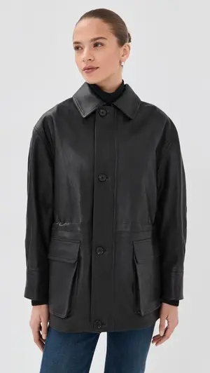 ARMA Maeve Vegetal Leather Jacket - Black