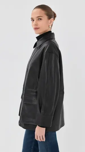 ARMA Maeve Vegetal Leather Jacket - Black