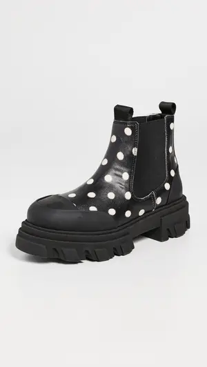 GANNI Cleated Low Chelsea Boots