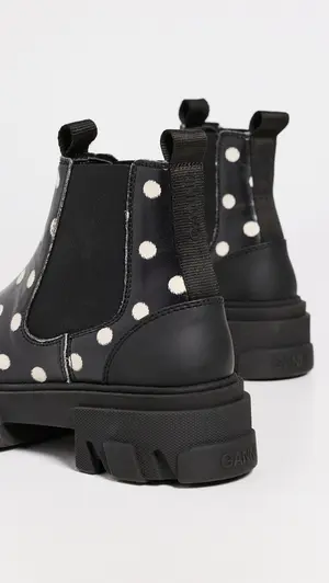 GANNI Cleated Low Chelsea Boots