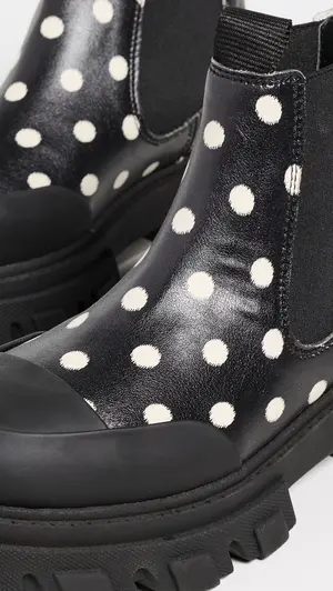 GANNI Cleated Low Chelsea Boots