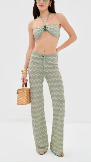Devon Windsor Fiora Stripe Knit Pants - Aloe