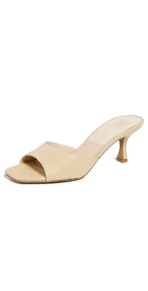 Dolce Vita Glynda Raffia Mules - Natural Raffia