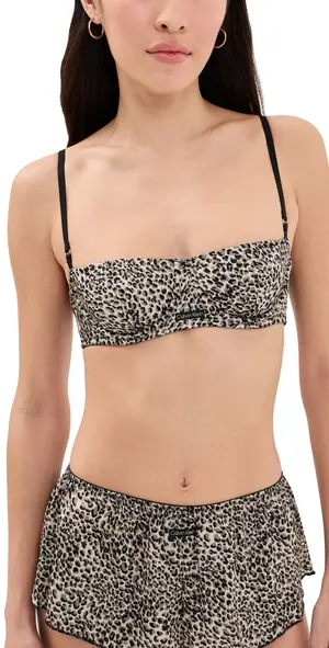 Calvin Klein Unlined Balconette Bra - Brushed Leopard